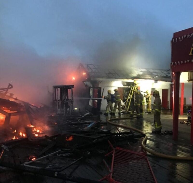Fire on Blackpool Central Pier • find out more with Live Blackpool