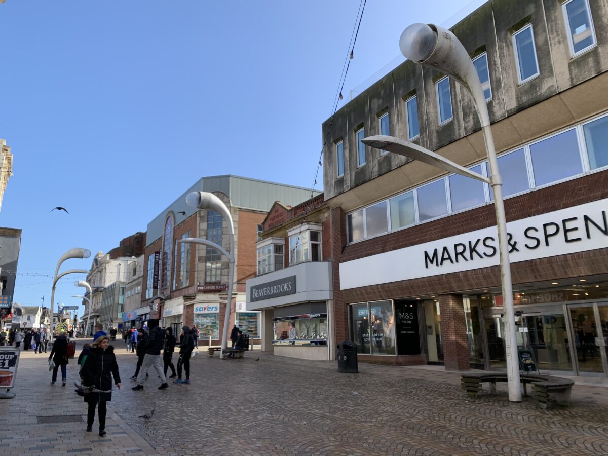 Church Street in Blackpool Town Centre • with Live Blackpool