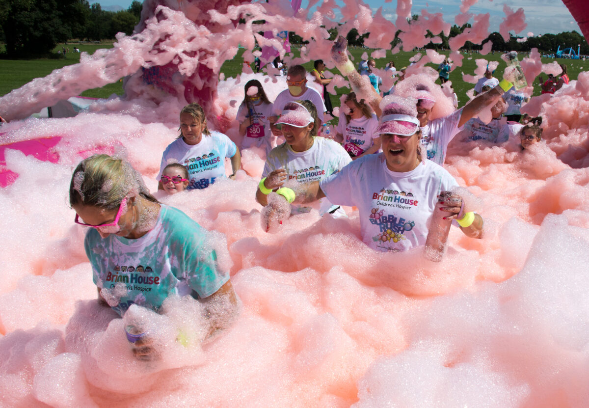 Bubble Rush - a fun event for Brian House • Live Blackpool