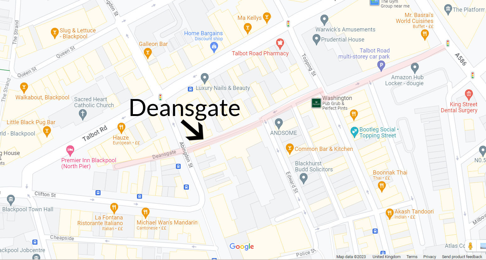 Deansgate in Blackpool Town Centre • Blackpool